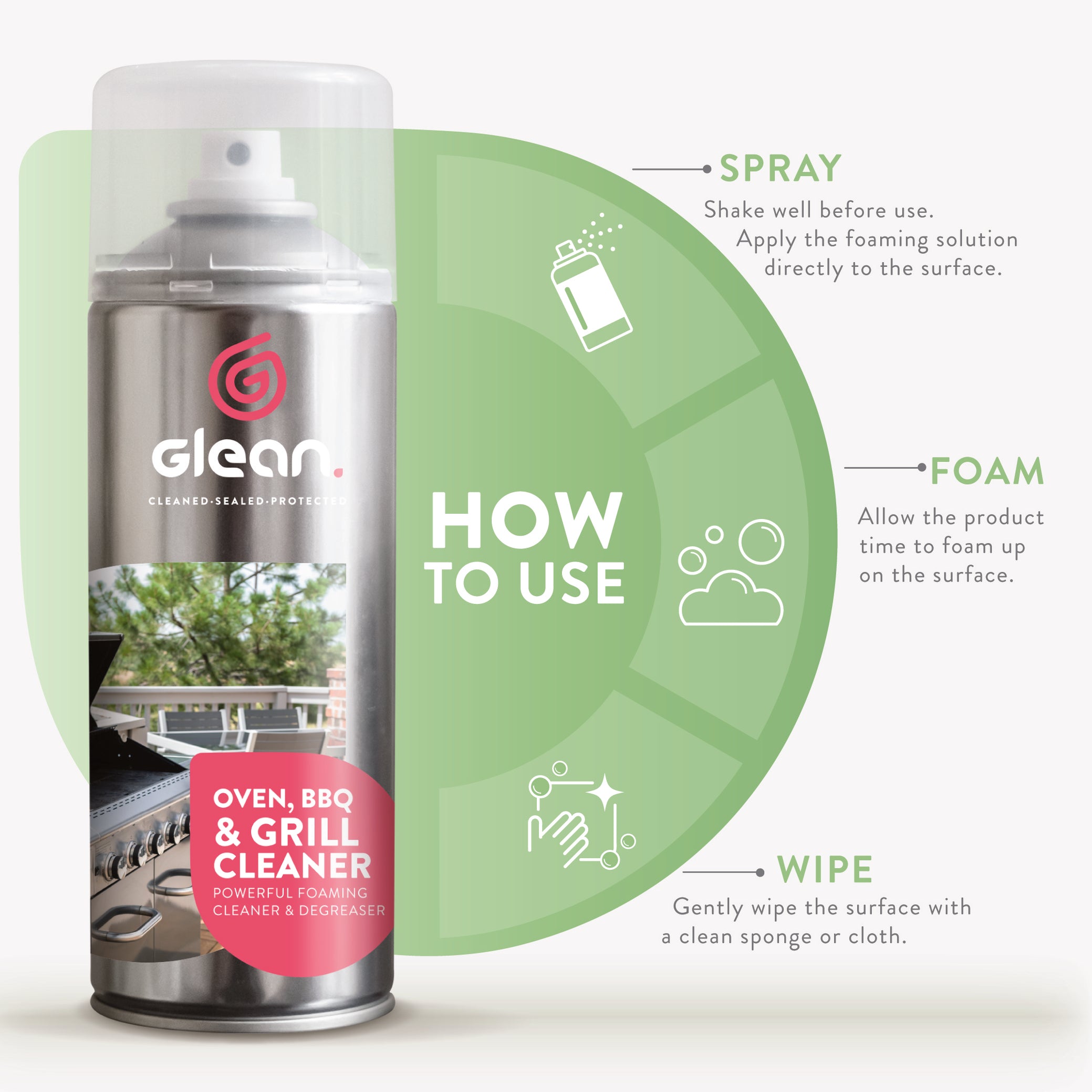 Oven, BBQ & Grill Cleaner | Foaming Degreaser | 400ml — GleanUK