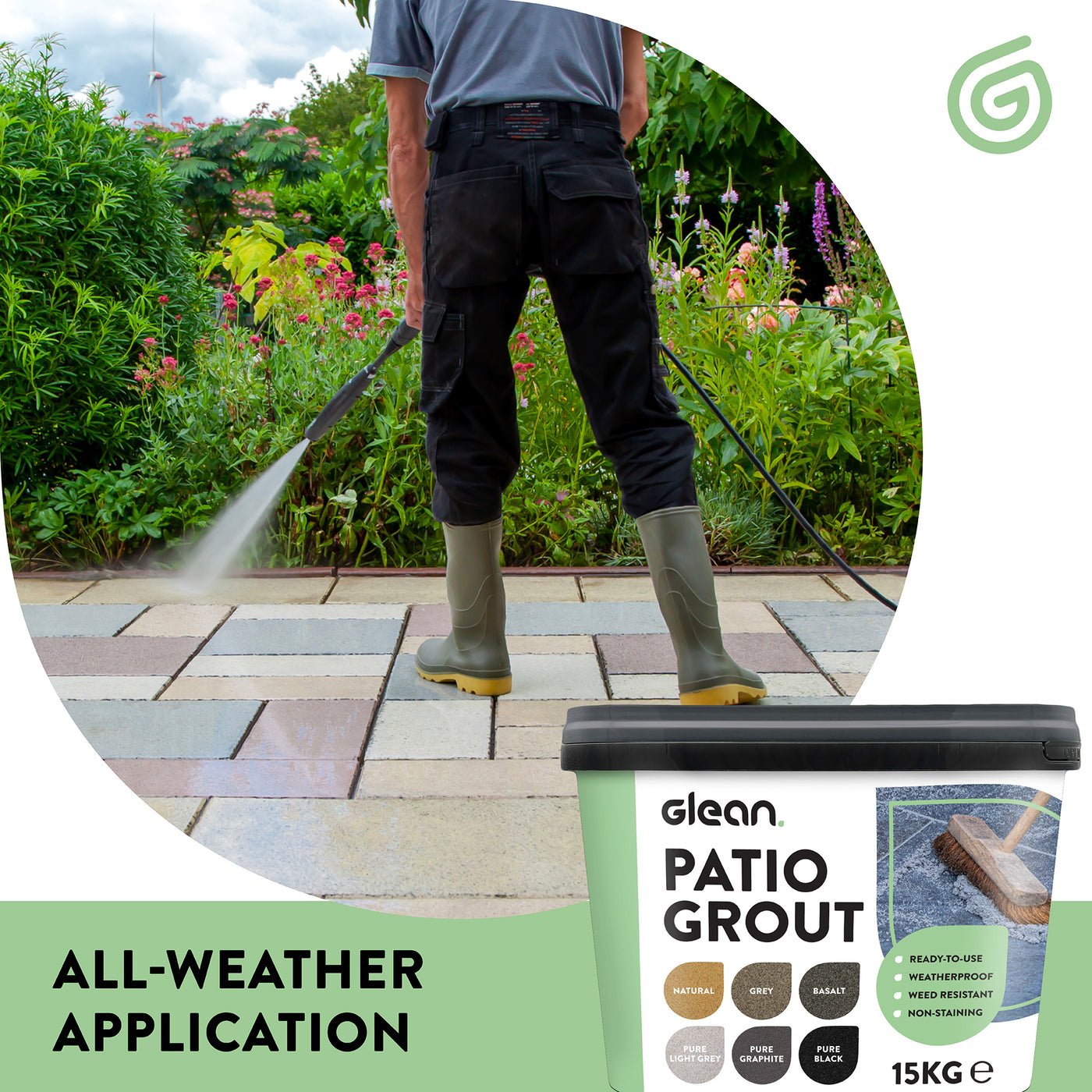 Patio Grout - Brush In Jointing Compound | GLEAN — GleanUK