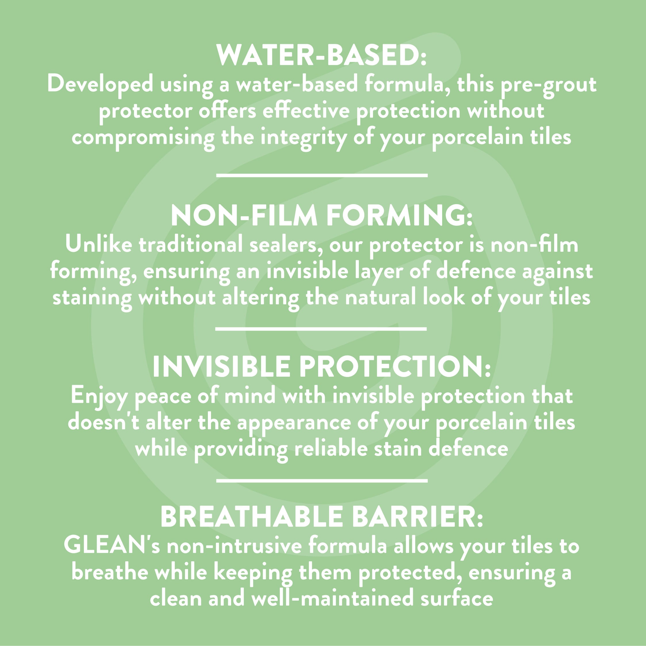 Porcelain Tile Pre Grout Protector | GLEAN — GleanUK