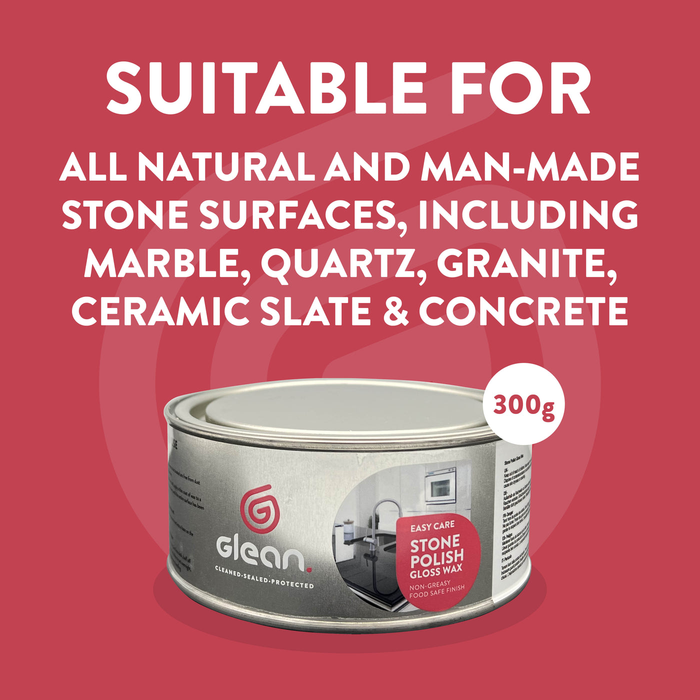 Stone Polish Gloss Wax | Premium Blend of Carnauba & Beeswax | 300g ...